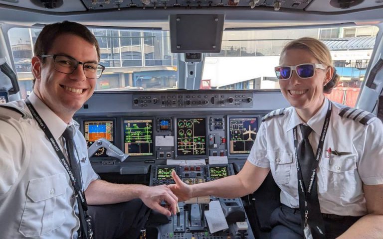 Love is in the Air: Captain Kevin Shafer and First Officer Christy ...